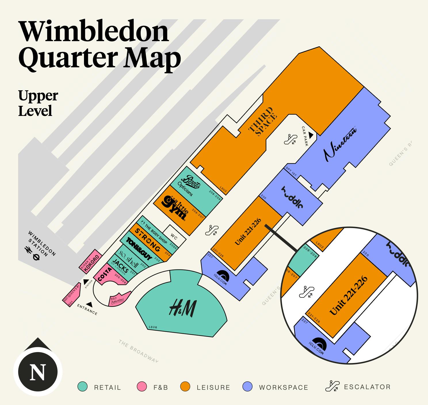 Wimbledon Quarter, Unit 221-226, Upper Level, London, Cafe / Retail, To ...